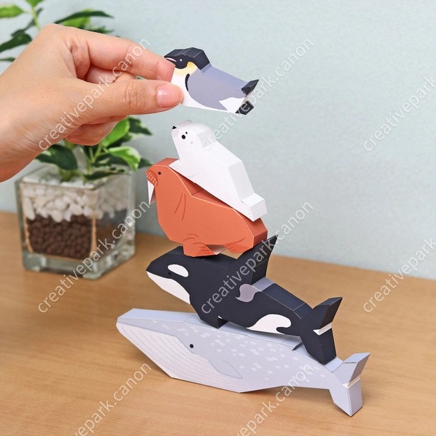 Jual Animal building blocks North Pole Antarctica Papercraft | Shopee ...