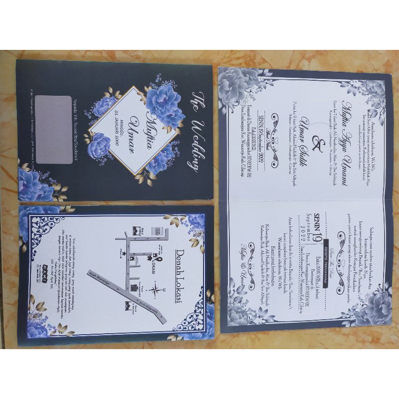 Jual undangan salma 195/undangan rustik/undangan kekinian/undangan ...
