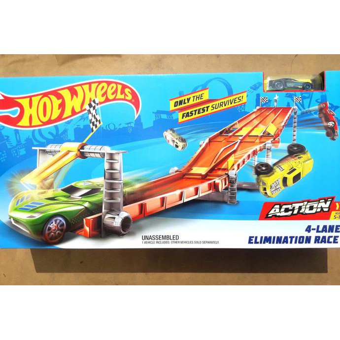 Jual HOTWHEELS 4 - LANE ELIMINATION RACE TRACK SET - ORIGINAL MATTEL ...