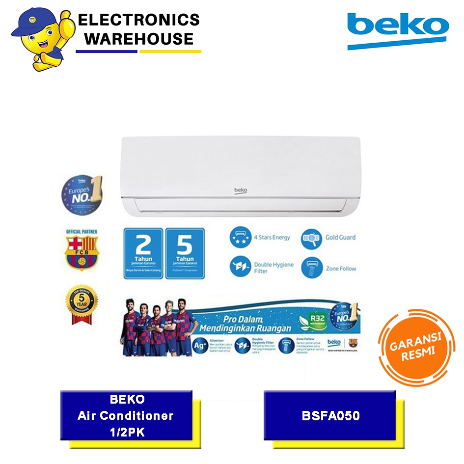 Jual Beko AC 1/2 PK BSFSA050 BSFSA 050 + Instalasi | Shopee Indonesia