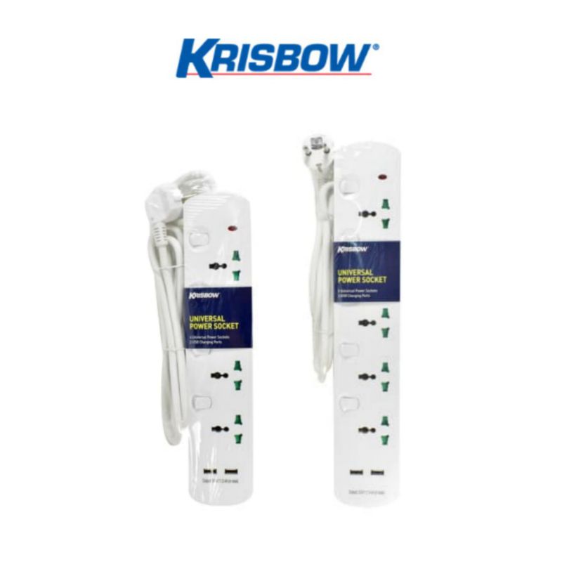 Jual Colokan listrik universal krisbow dengan usb / 4 socket / 5 socket ...