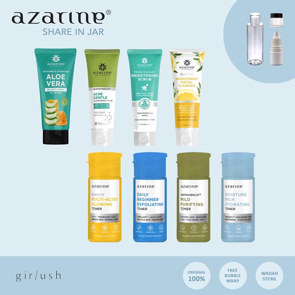 Jual (SHARE) Azarine AloeVera Glowing Exfoliating Purifying Hydrating ...