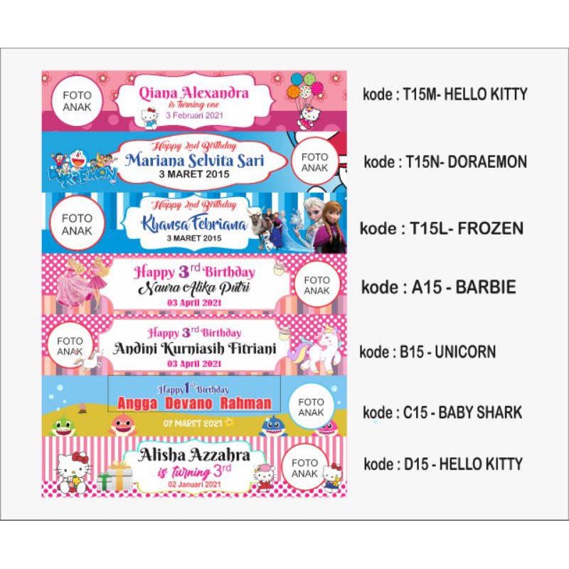 Jual LABEL SNACK / PLASTIK SNACK ULTAH / TAS PLASTIK ULTAH CUSTOM / TAS ...