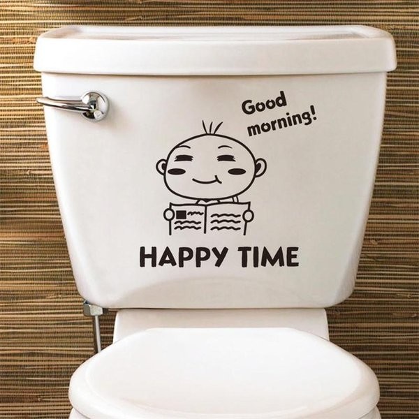 Jual METH KLAR029 BACA KORAN STICKER CLOSET STIKER TOILET LUCU CUTE ...