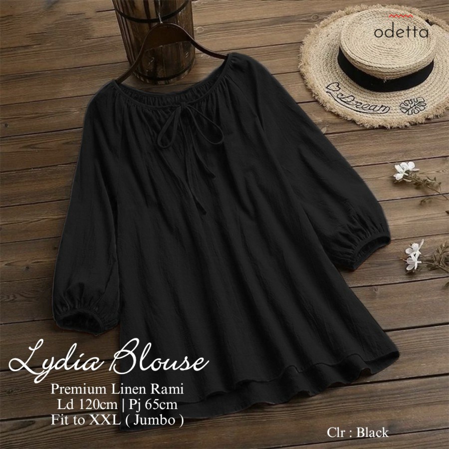 Jual Blouse Wanita Jumbo Over Size Baju Atasan Lengan Panjang wanita ...