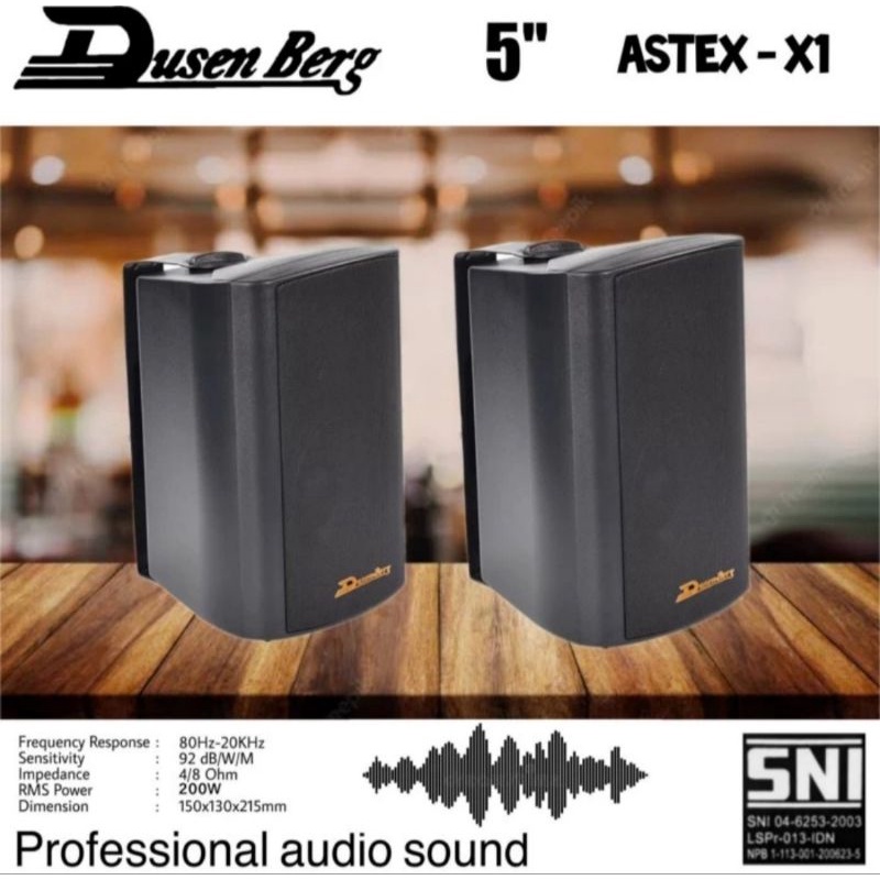 Jual Speaker Monitor Pasif Dusenberg 5 Inch Astex-X1 + Breket 2 Unit Speaker | Shopee Indonesia
