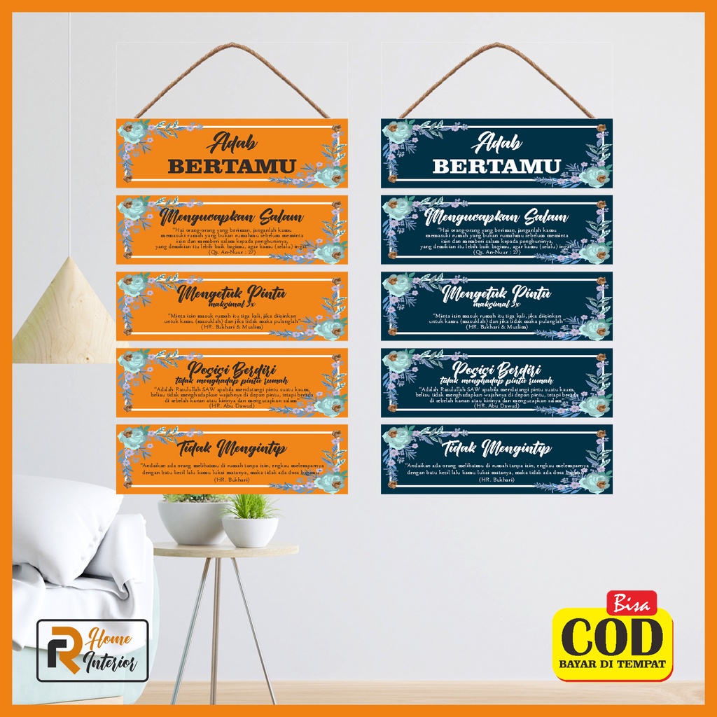 Jual RR Home Interior | HIASAN DINDING GANTUNGAN ADAB BERTAMU WALLDECOR ...