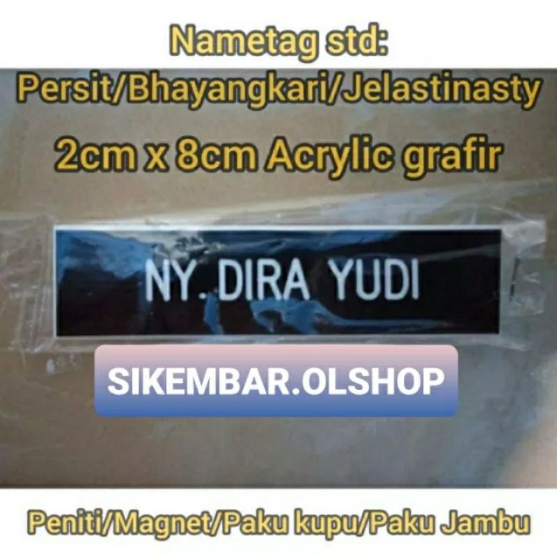 Jual Papan Nama Dada PDH/Name Tag Bhayangkari/Persit/Jalasenastri ...