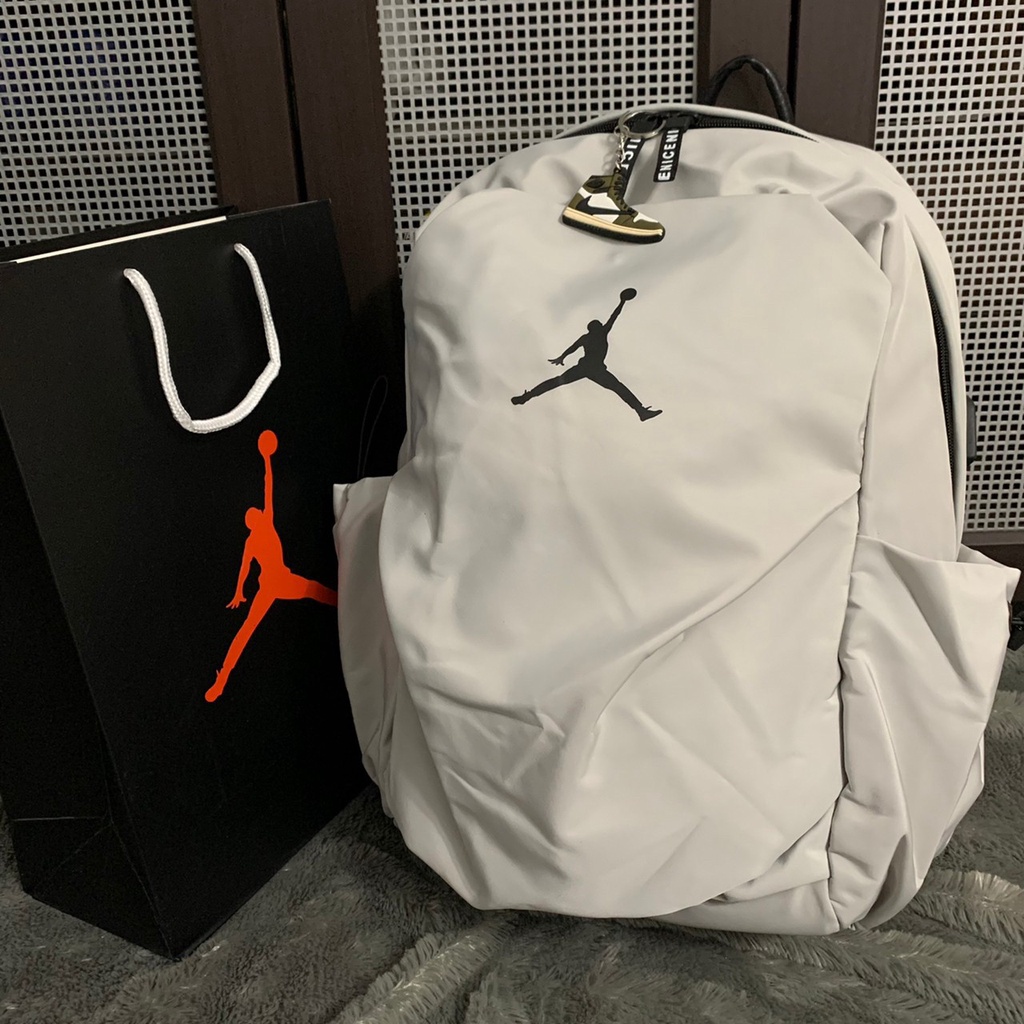 Jual TAS RANSEL JORDAN PORT USB BACKPACK ORIGINAL WHITE / TAS RANSEL ...