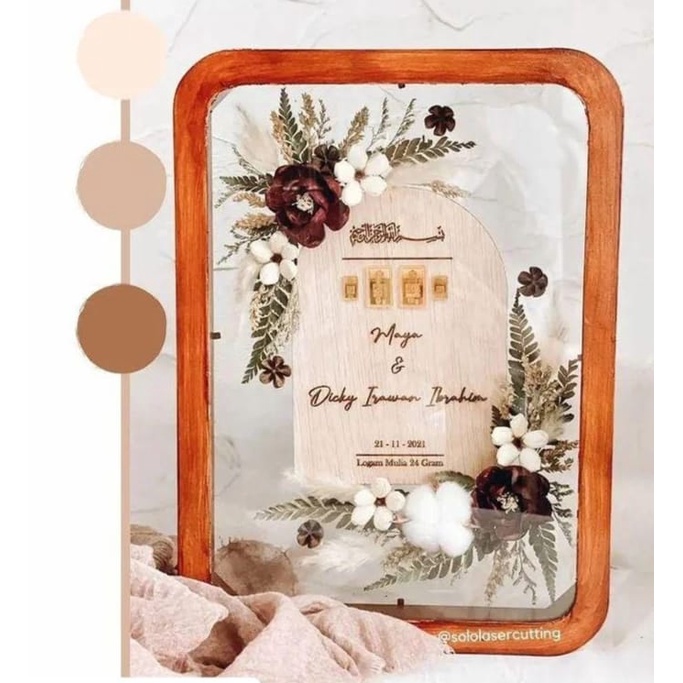 Jual MAHAR ASKARA RUSTIC SIZE 25X35 MAHAR UNIK MAHAR OVAL HANTARAN ...