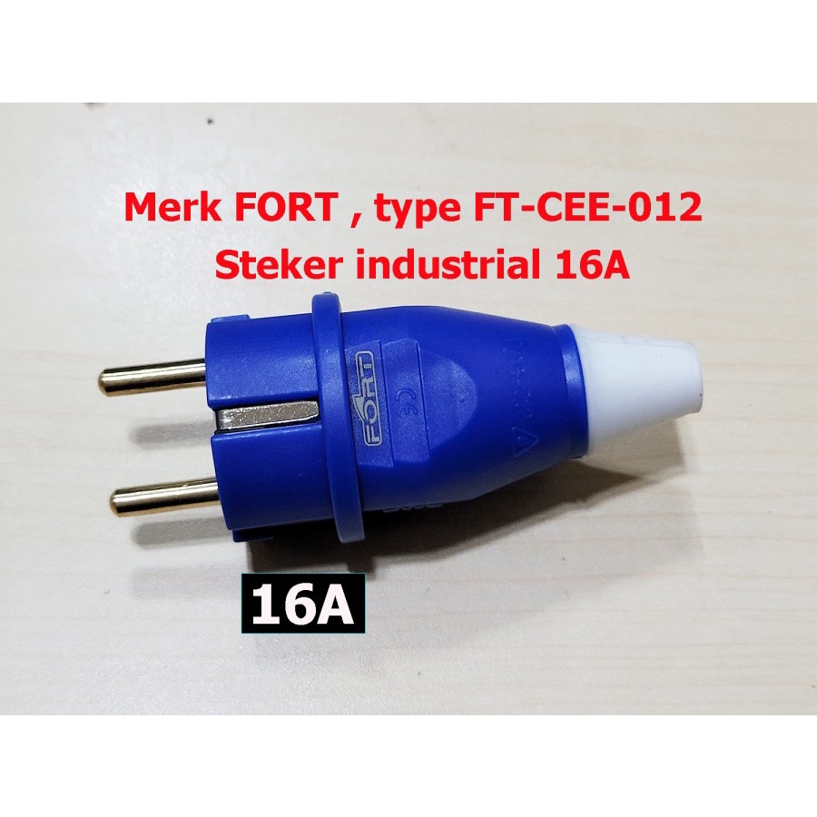 Jual STEKER INDUSTRIAL FORT FT-CEE-012 2Pin / Kaki 16A Colokan Listrik ...