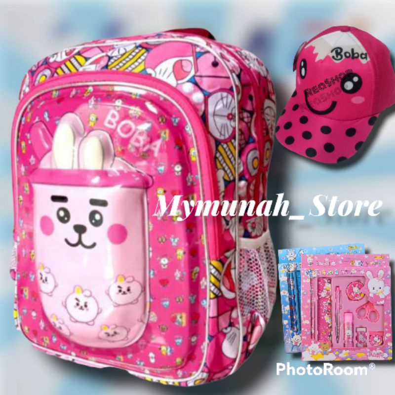 Jual Tas LED/Tas Ransel Boba LED Gambar Timbul Tas Sekolah Anak Perempuan SD Murah | Shopee ...