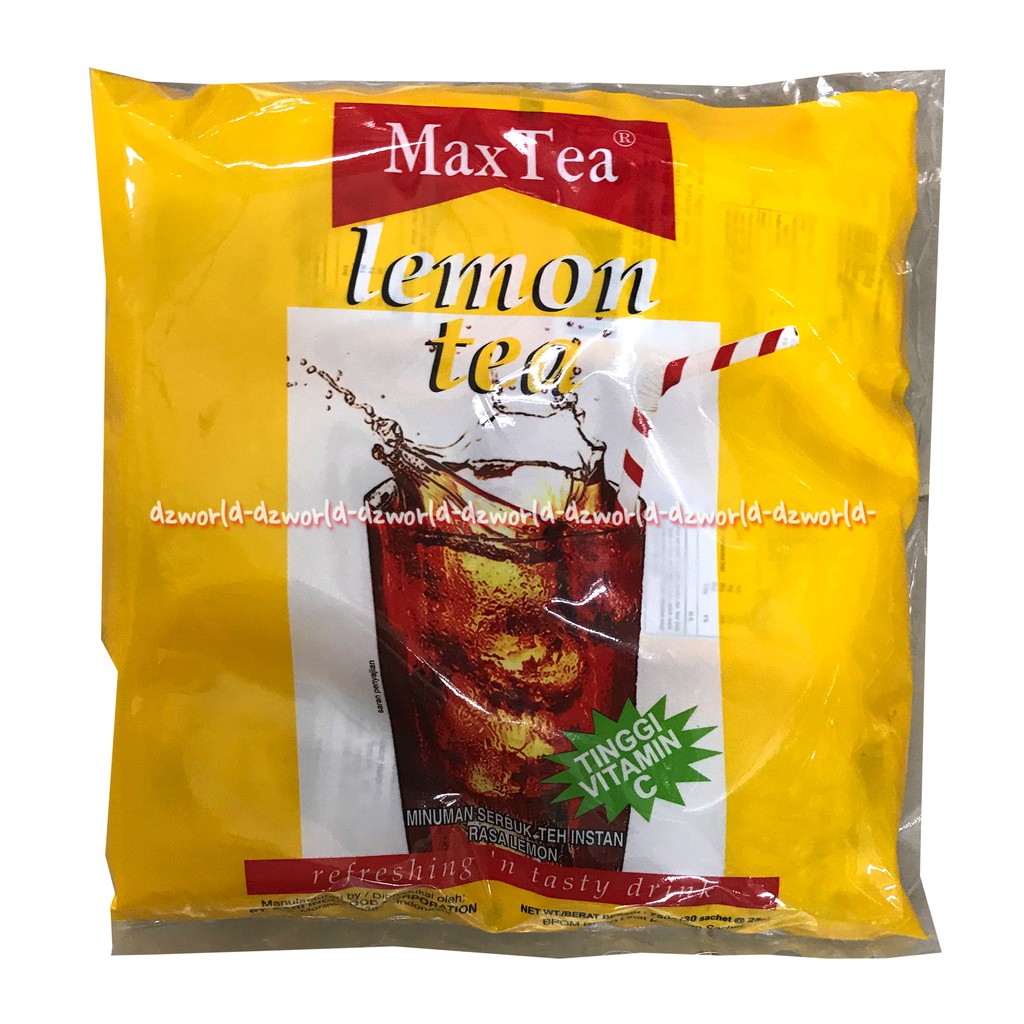 Jual Max Tea Lemon Tea Isi 30sachet Maxtea Teh Instan Rasa Lemon Lemontea Lemon Tee Maxtea ...
