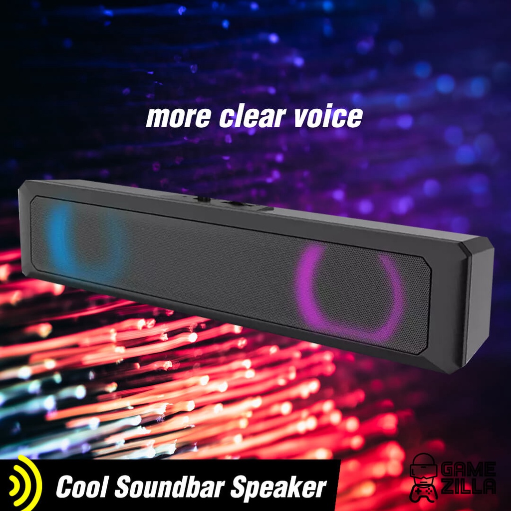 Jual Speaker USB Soundbar Mini Spiker PC Laptop Komputer Speker RGB ...