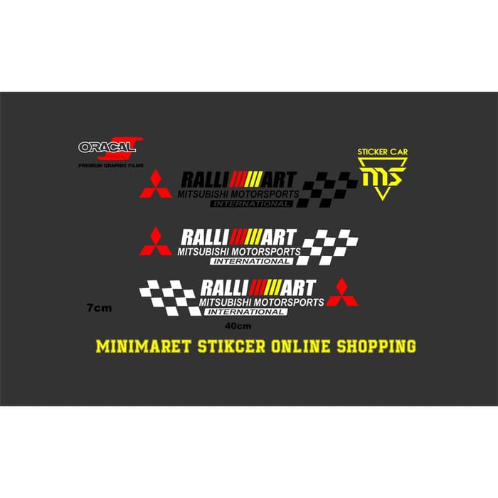 Jual STIKER STICKER MOBIL MITSUBISHI RALLIART INTERNATIONAL | Shopee ...