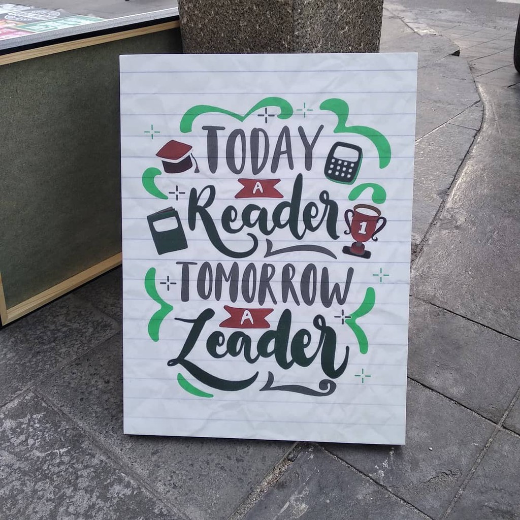Jual Poster Kayu Today Reader Tommorow Leader | Shopee Indonesia