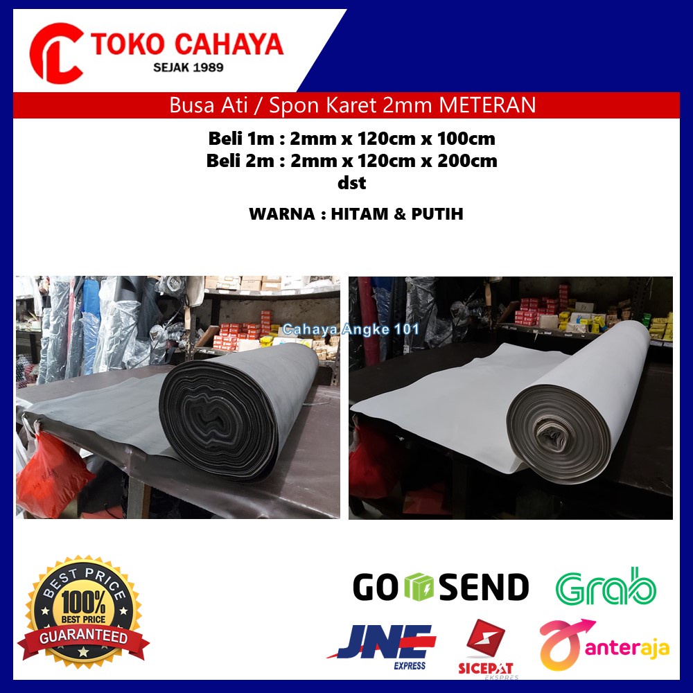 Jual Busa Ati Eva Spon Ati 2mm Meteran Hitam Putih | Shopee Indonesia