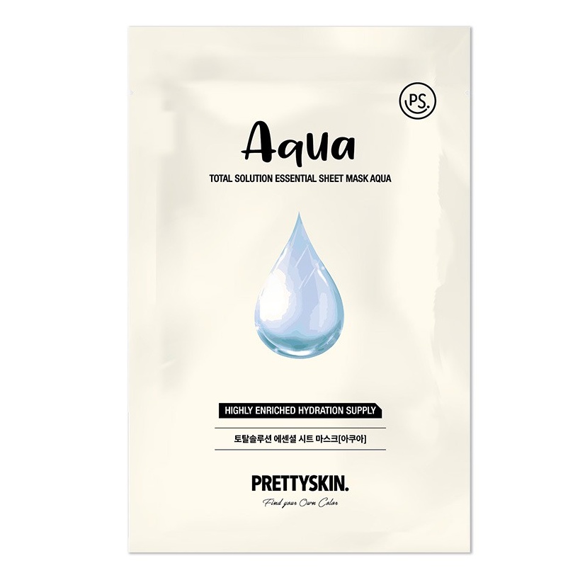 Jual Pretty Skin Total Solution Sheet Mask Aqua (10PCS) | Shopee Indonesia