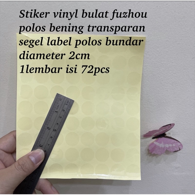 Jual Vibox Stiker Bening 1 Lembar isi 72tiitk Label Sticker Transparant ...