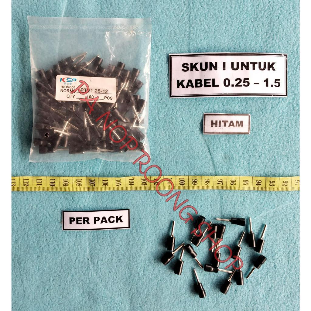 Jual SKUN I UNTUK KABEL 0,25 - 1,5 ( HITAM ) 1 PACK | Shopee Indonesia