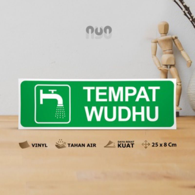 Jual stiker tempat wudhu stiker tulisan tempat wudhu stiker petunjuk ...