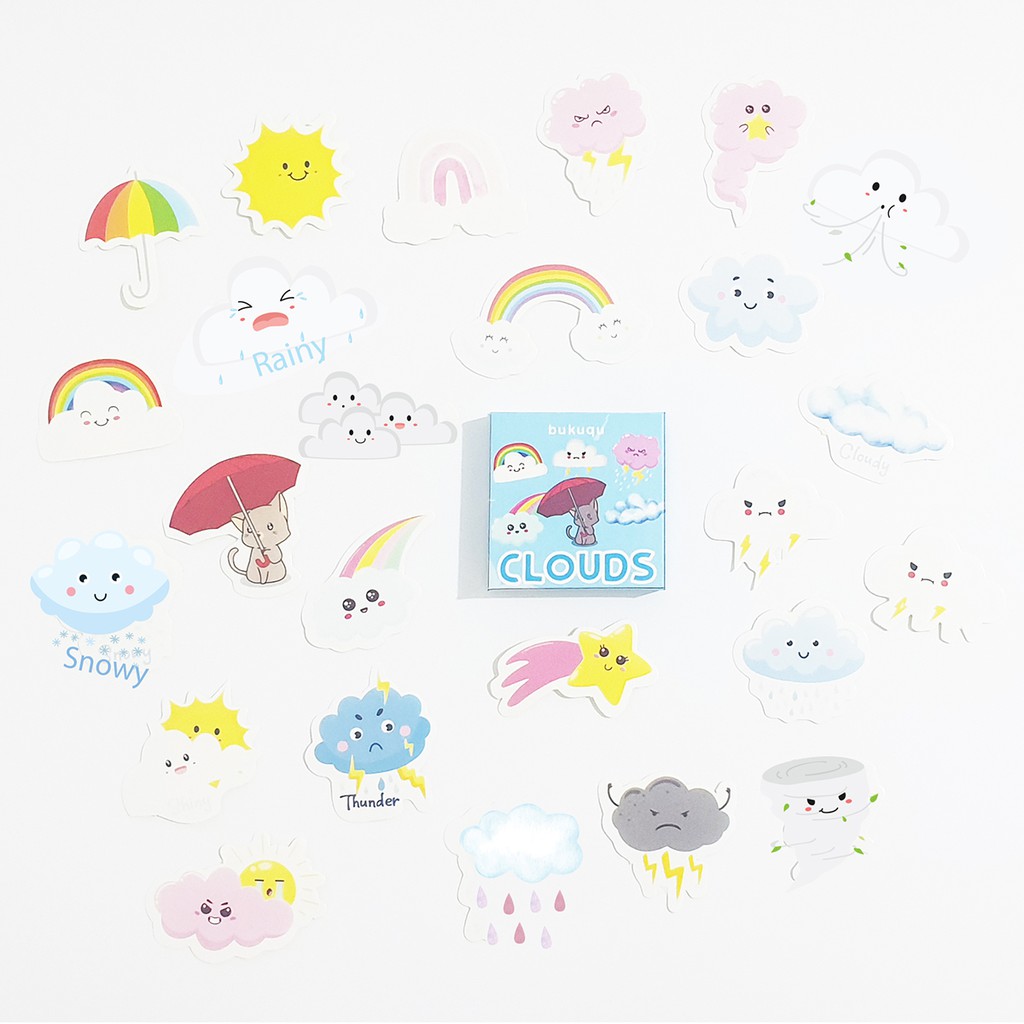 Jual Stiker Journal Clouds untuk Bullet Journal Merk Bukuqu | Shopee ...