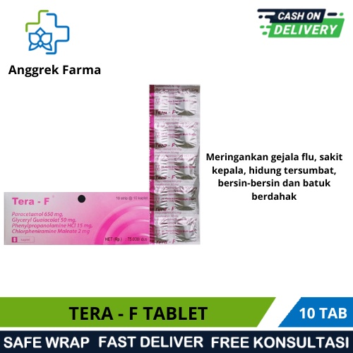 Jual TERA-F TABLET/OBAT BERSIN BERSIN PILEK/OBAT BATUK/OBAT DEMAM ...