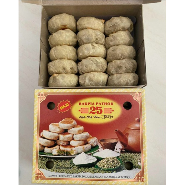 Jual Bakpia Pathok/Pathuk 25 ASLI ORIGINAL Rasa Kacang Ijo isi 15 (Oleh ...