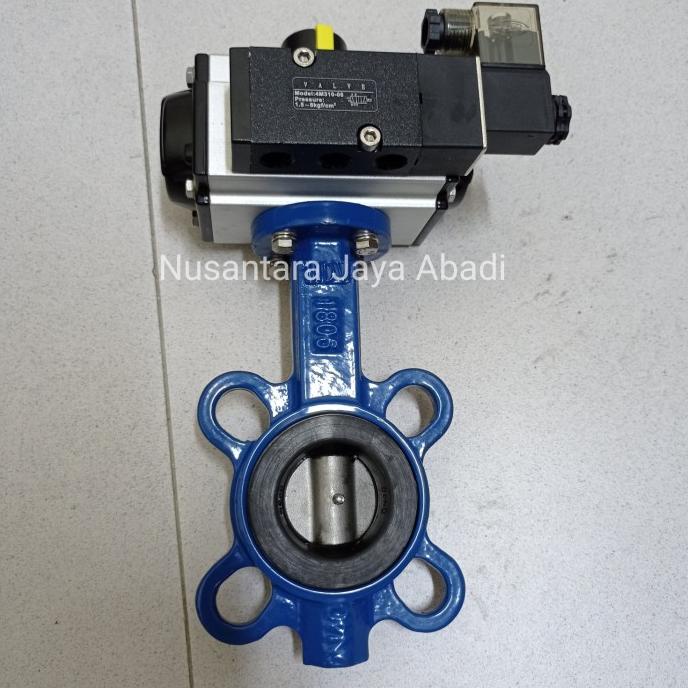 Jual Butterfly Pneumatic Valve Actuator 3 " inchi DN 80 + Selenoid ...