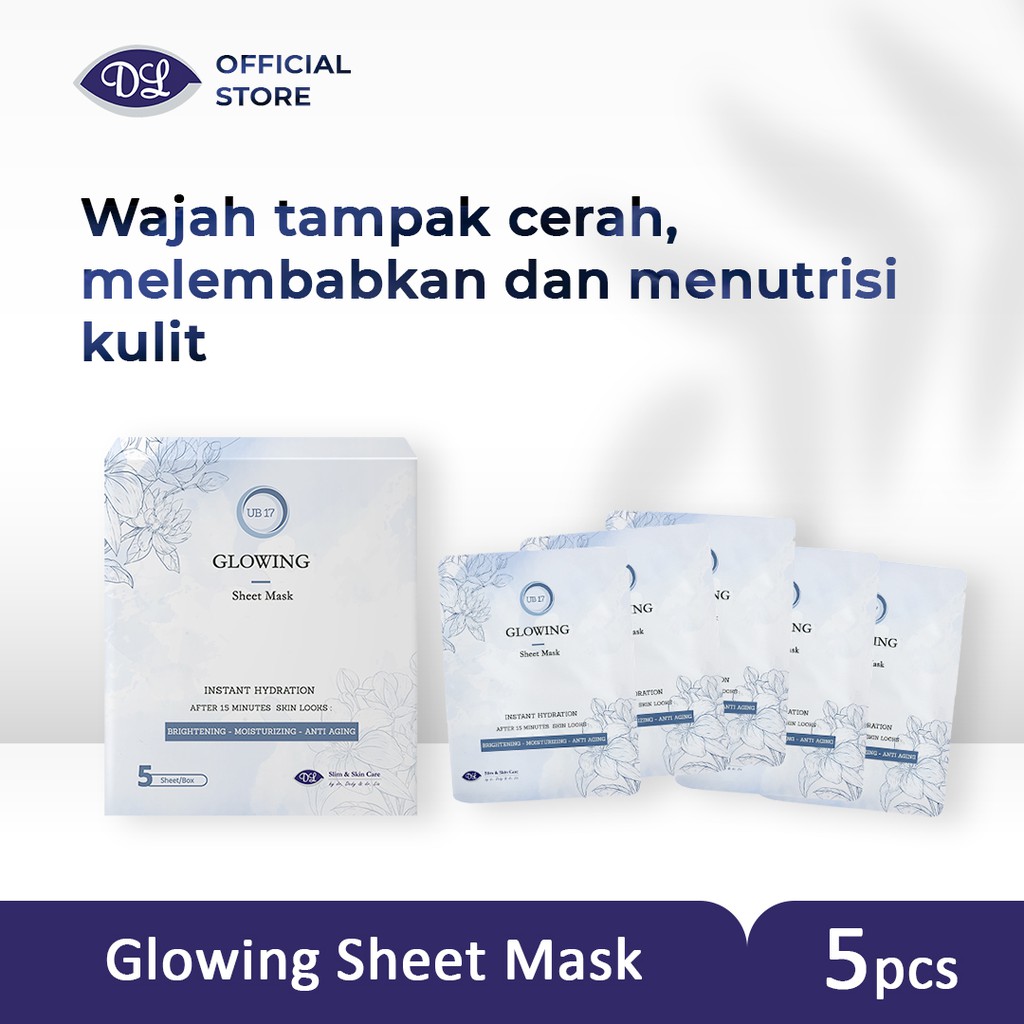 Jual DL BEAUTY Glowing Sheet Mask 1 Box isi 5 pcs | Shopee Indonesia