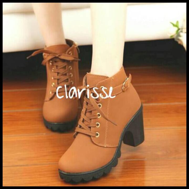 Jual EKSKLUSIF HEEL BOOT COBOY TAN - COKELAT MUDA, 37 | Shopee Indonesia