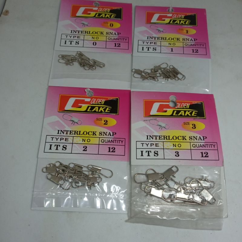 Jual Peniti Pancing Golden Lake Interlock Snap ITS | Shopee Indonesia