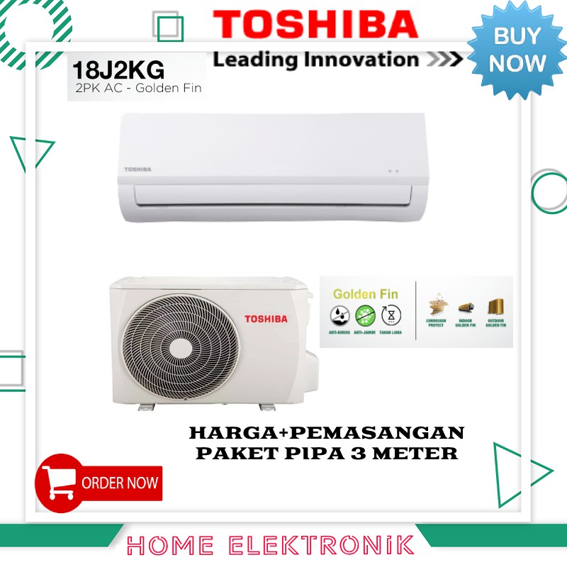 Jual AC TOSHIBA RAS-18J2KG-ID 2 PK+PEMASANGAN | Shopee Indonesia