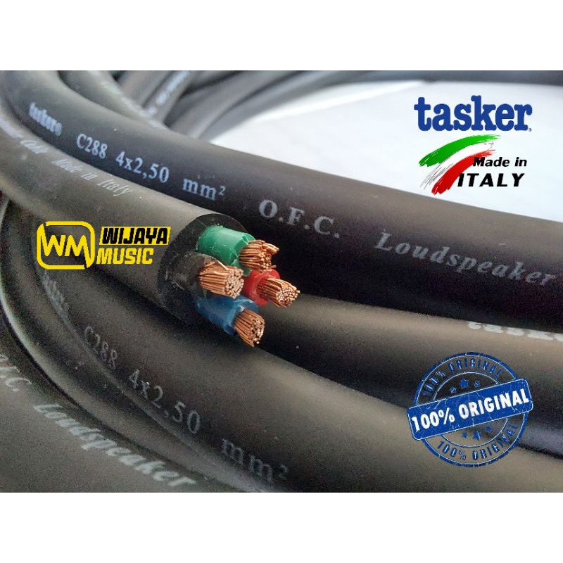 Jual TASKER C288 Made in Italy Kabel Speaker ukuran 4 x 2,5 mm | Shopee ...