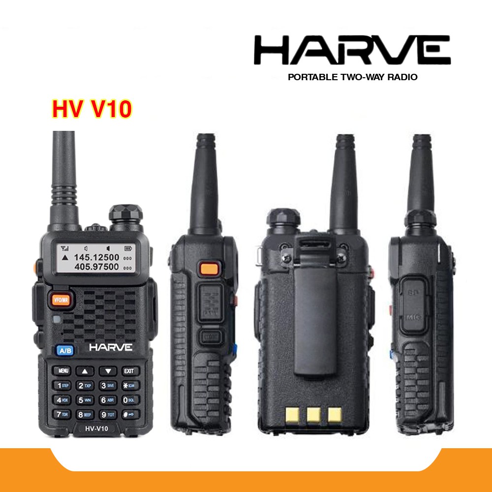 Jual Handy Talky Harve HV-V10 HT Harve V10 Dual Band Free Headset ...