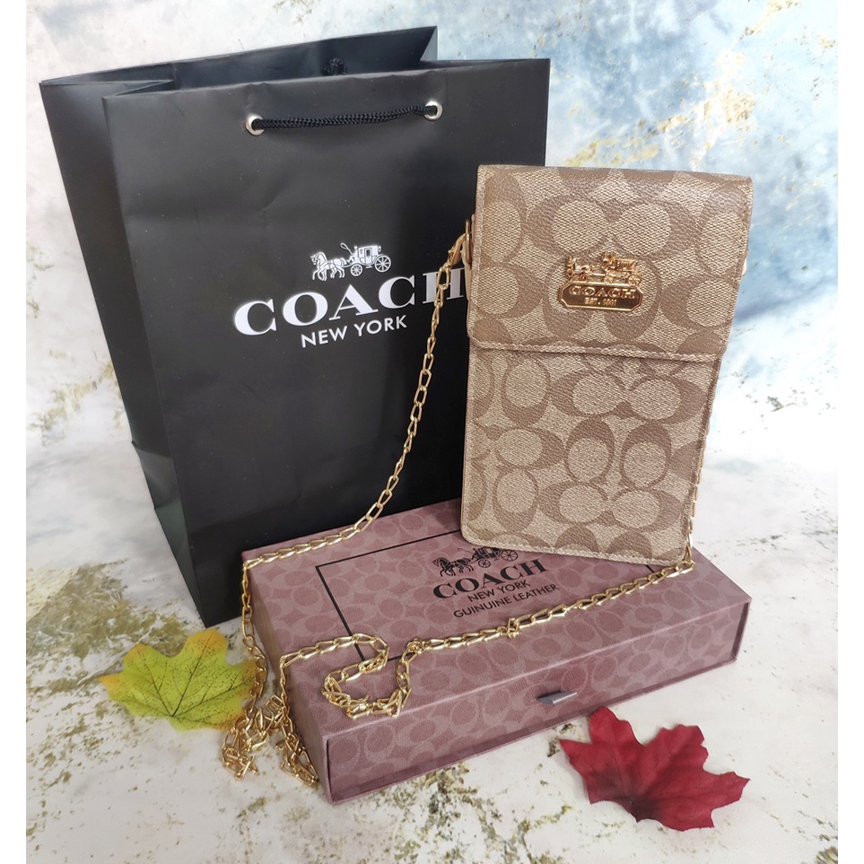 Jual TAS HP COACH IMPORT /TAS SELEMPANG MINI KAMERA COACH BOX | Shopee ...