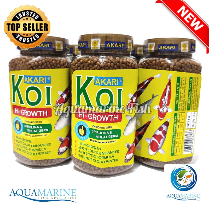 Jual Akari Koi Hi Growth Pelet Pertumbuhan Bulky Ikan Koki Koi Louhan ...