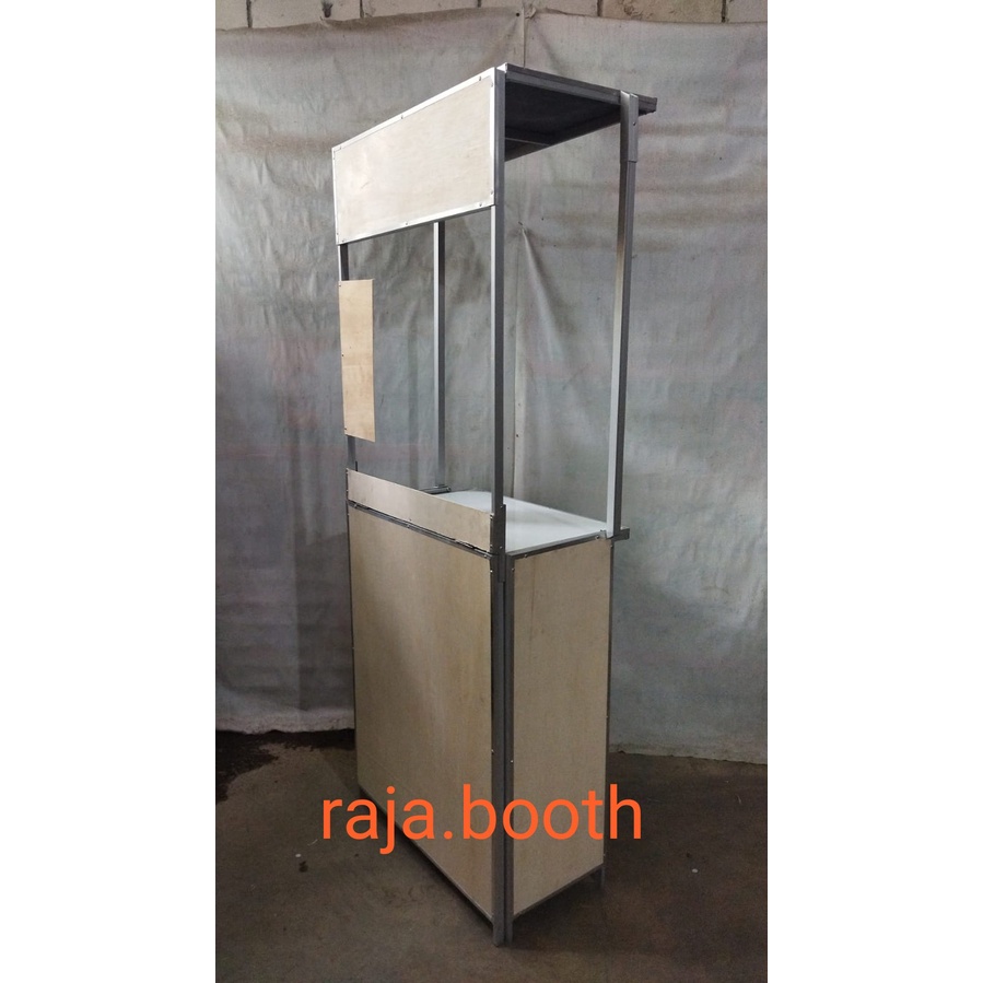 Jual stand booth jualan lipat portable atap polos ambalan tatakan depan ...