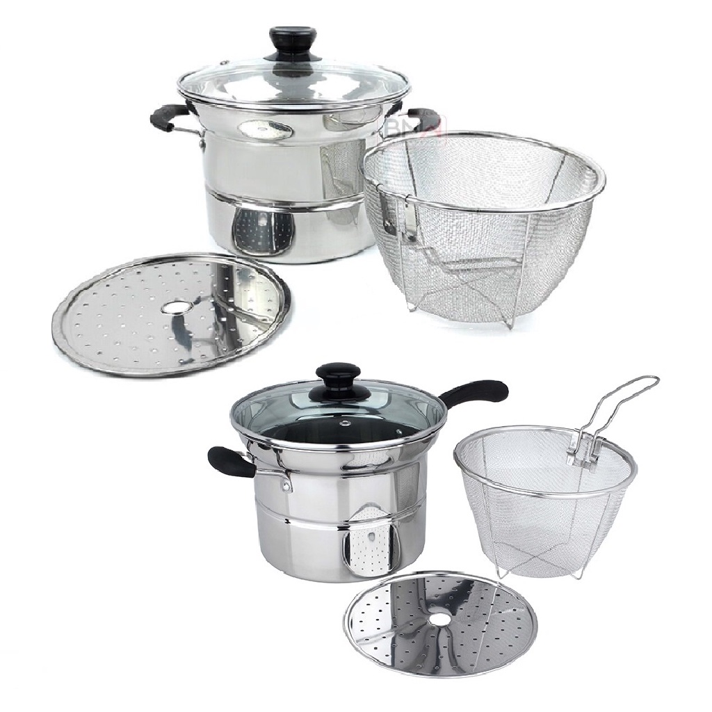 Jual Panci Kukus Steamer 3 in 1 Multifungsi / Panci Kentang & Deep ...