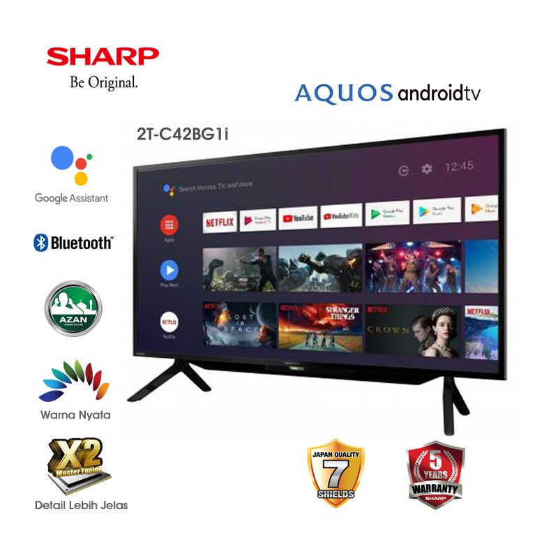 Jual LED Sharp Android TV with Google Assistant 42 Inch 2T-C42FG1i 2tc42EG1 2TC42FG 42EG 42FG ...