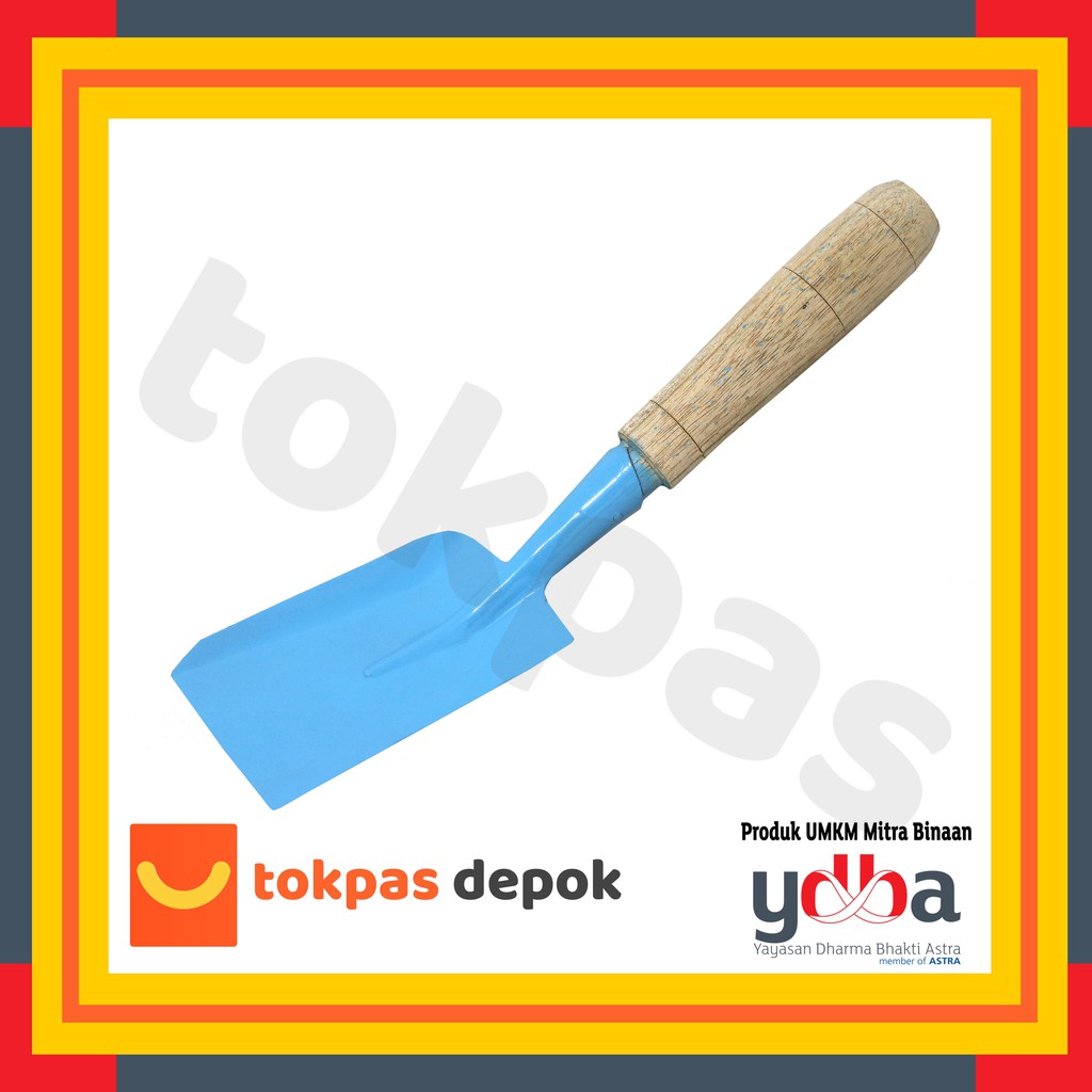 Jual Sekop Mini Tanaman Ujung Rata Gagang Kayu Alat Gali Tanah Taman ...