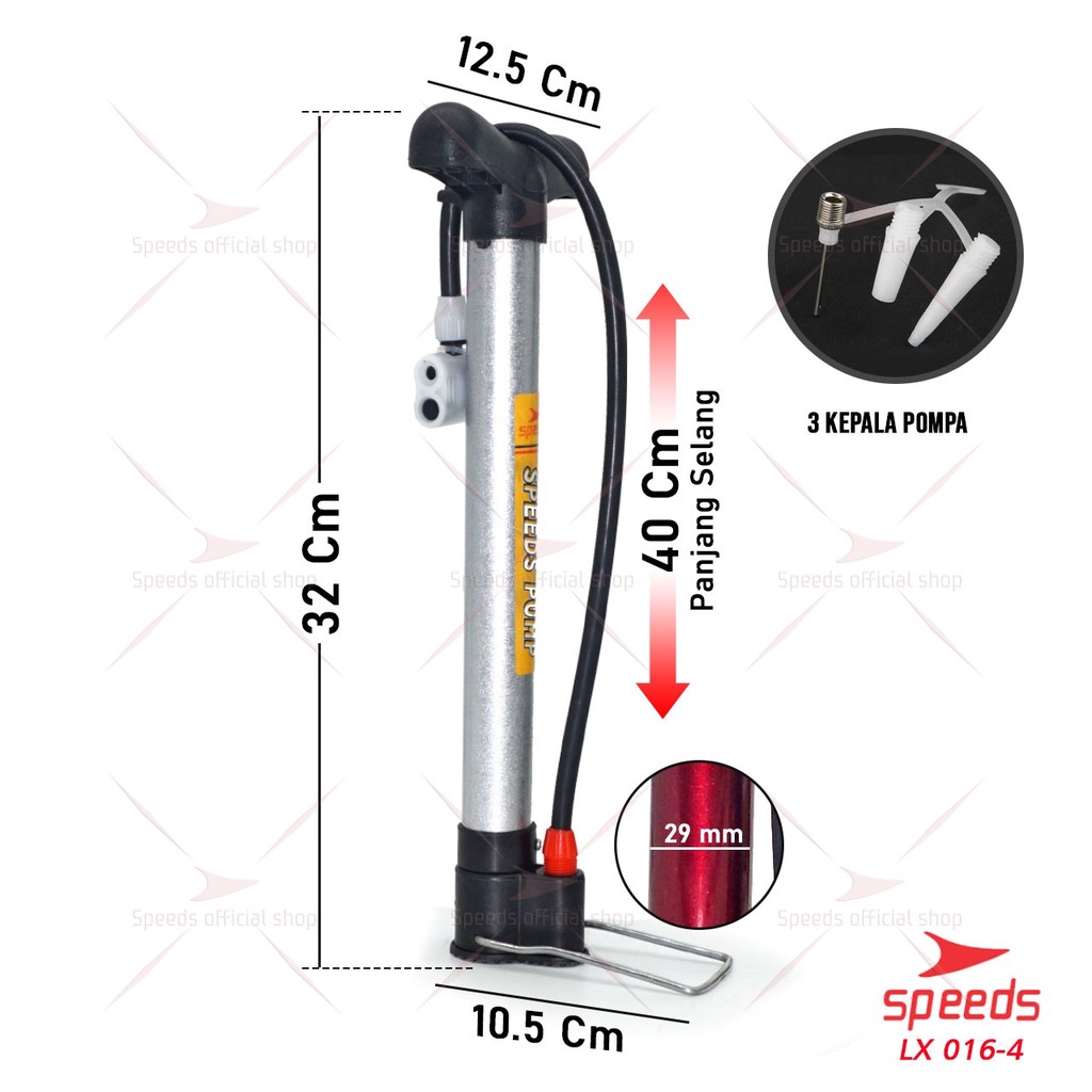 Jual SPEEDS Pompa Angin Ban Sepeda Bola Basket Bola Voli Pompa Angin ...