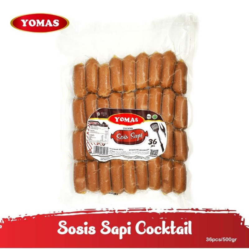 Jual Yomas Beef Cocktail Sausage 36s 500gr Sosis Sapi Cocktail Sosis ...