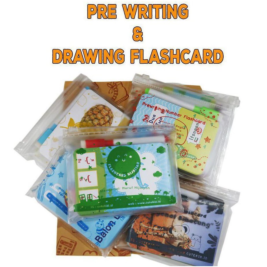 Jual Pre Writing Flashcard Wipe & Clean | Shopee Indonesia