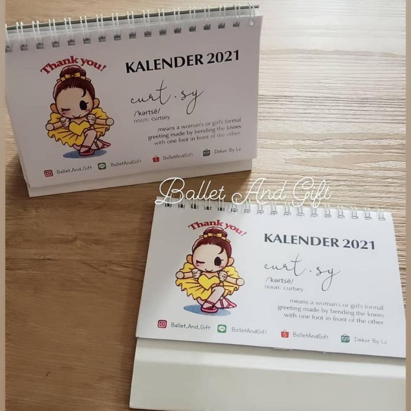 Jual Kalender meja MINI 2021 Ballet petite Desk Calendar | Shopee Indonesia