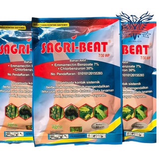 Jual Sagri beat sagribeat 7/30 WP 80 Gram Insektisida Kontak Sistemik ...