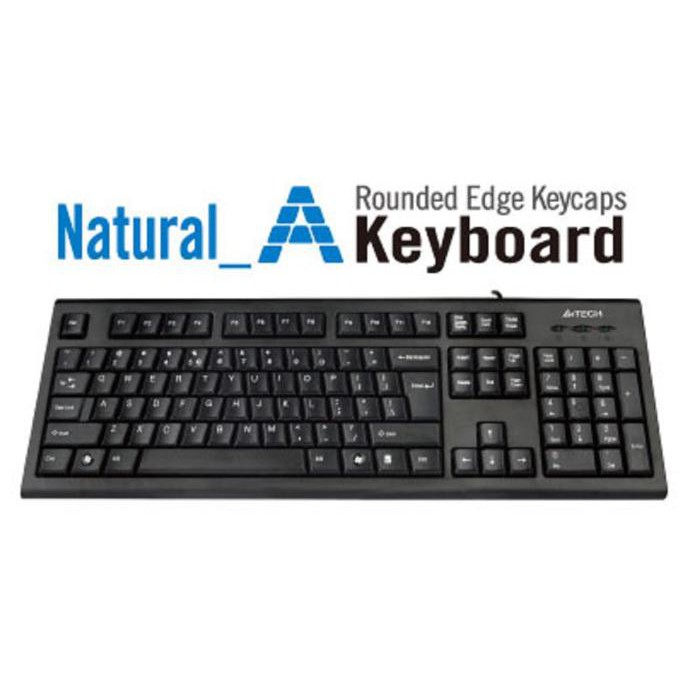 Jual Lucu A4Tech Krs - 85 Natural A Rounded Edge Keyboard Ps2 (Black ...
