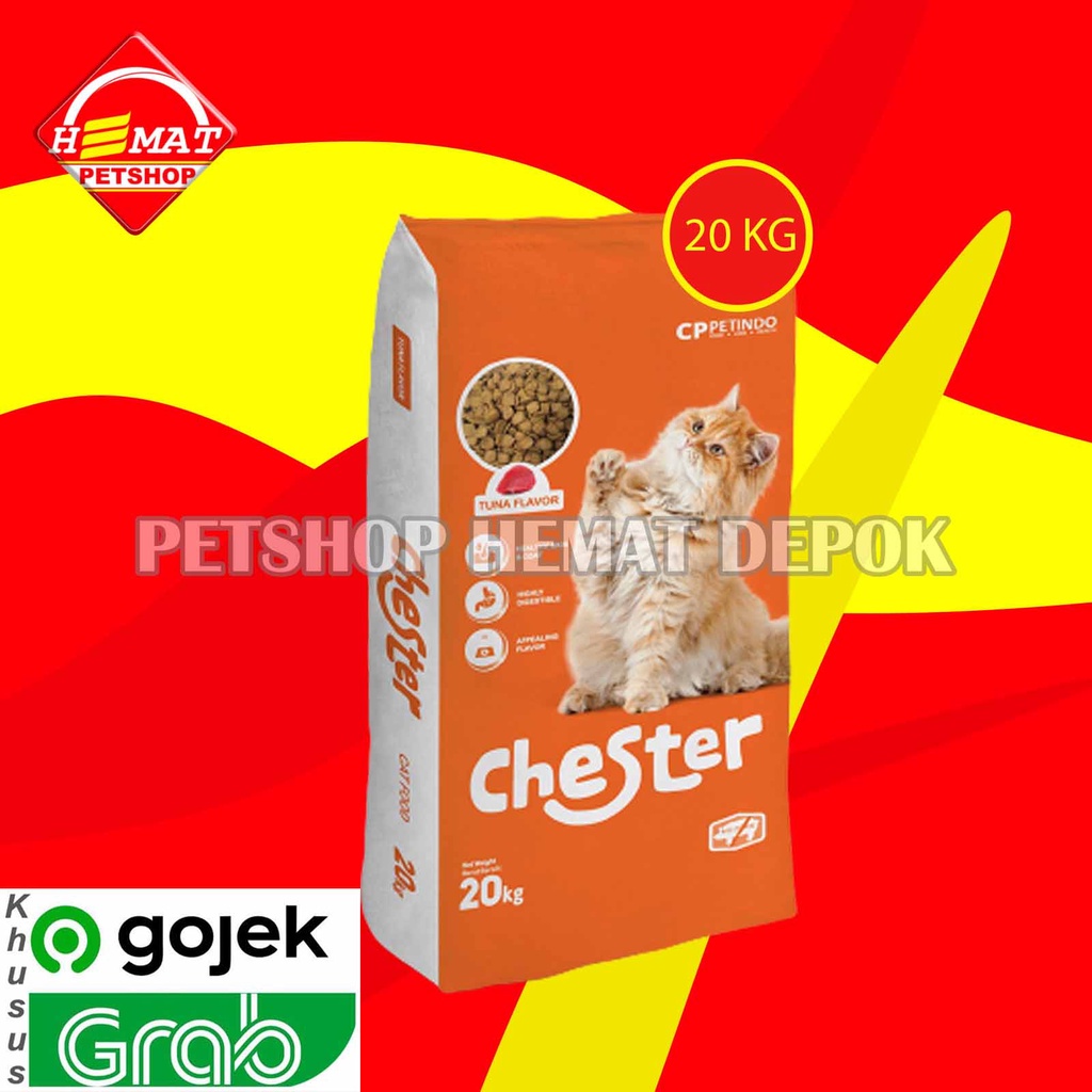 Jual GOSEND Chester Cat Food Adult Makanan Kucing Dewasa Tuna 20 Kg ...