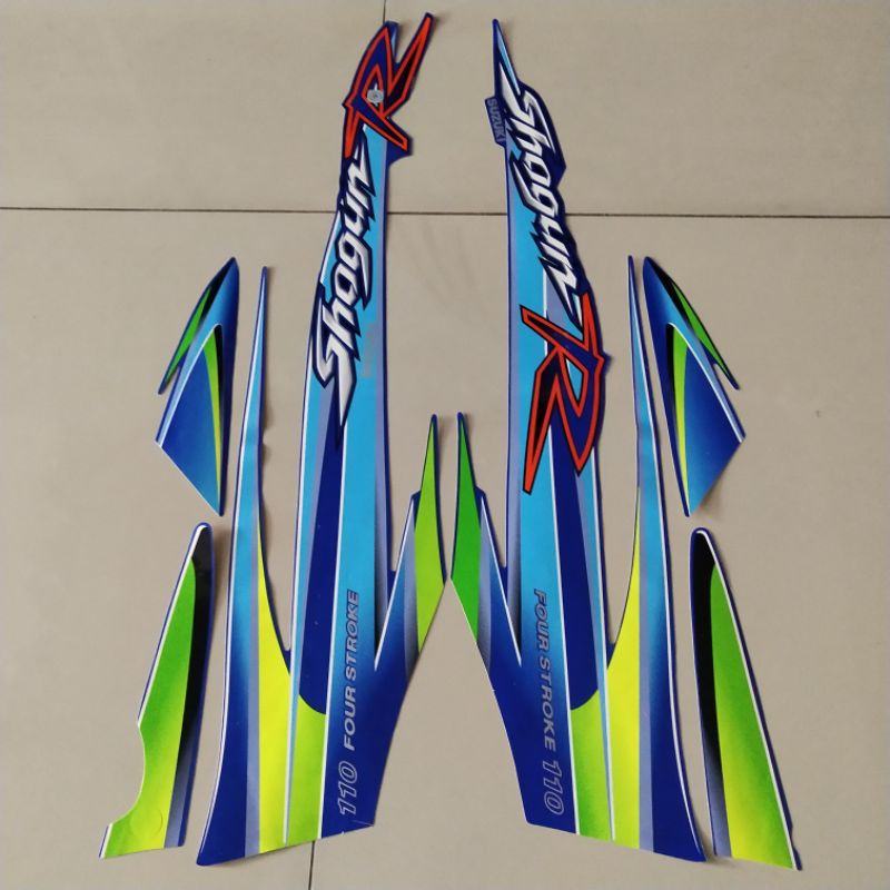 Jual striping suzuki shogun 110 r 2002 2003 biru body standar ...