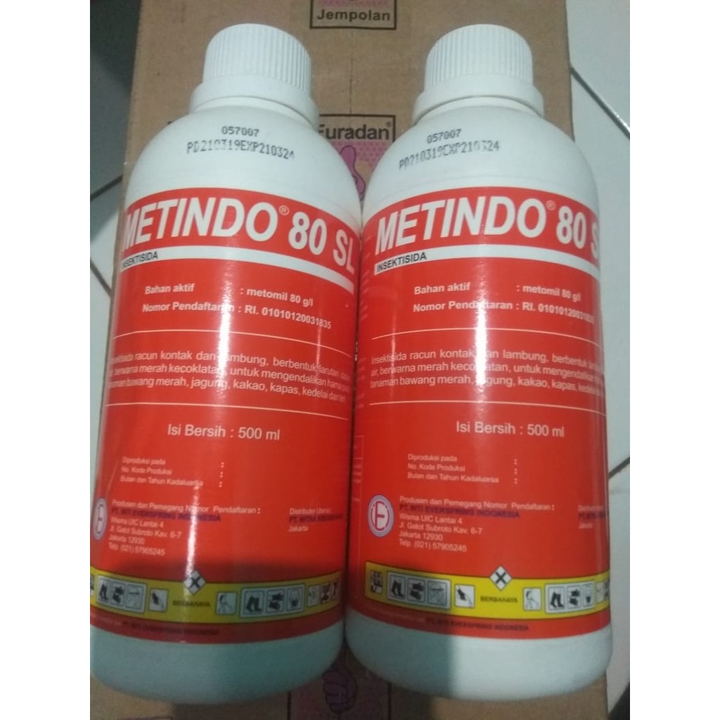 Jual INSEKTISIDA METINDO 80 SL 500 ML. INSEKTISIDA BAHAN AKTIF METOMIL ...